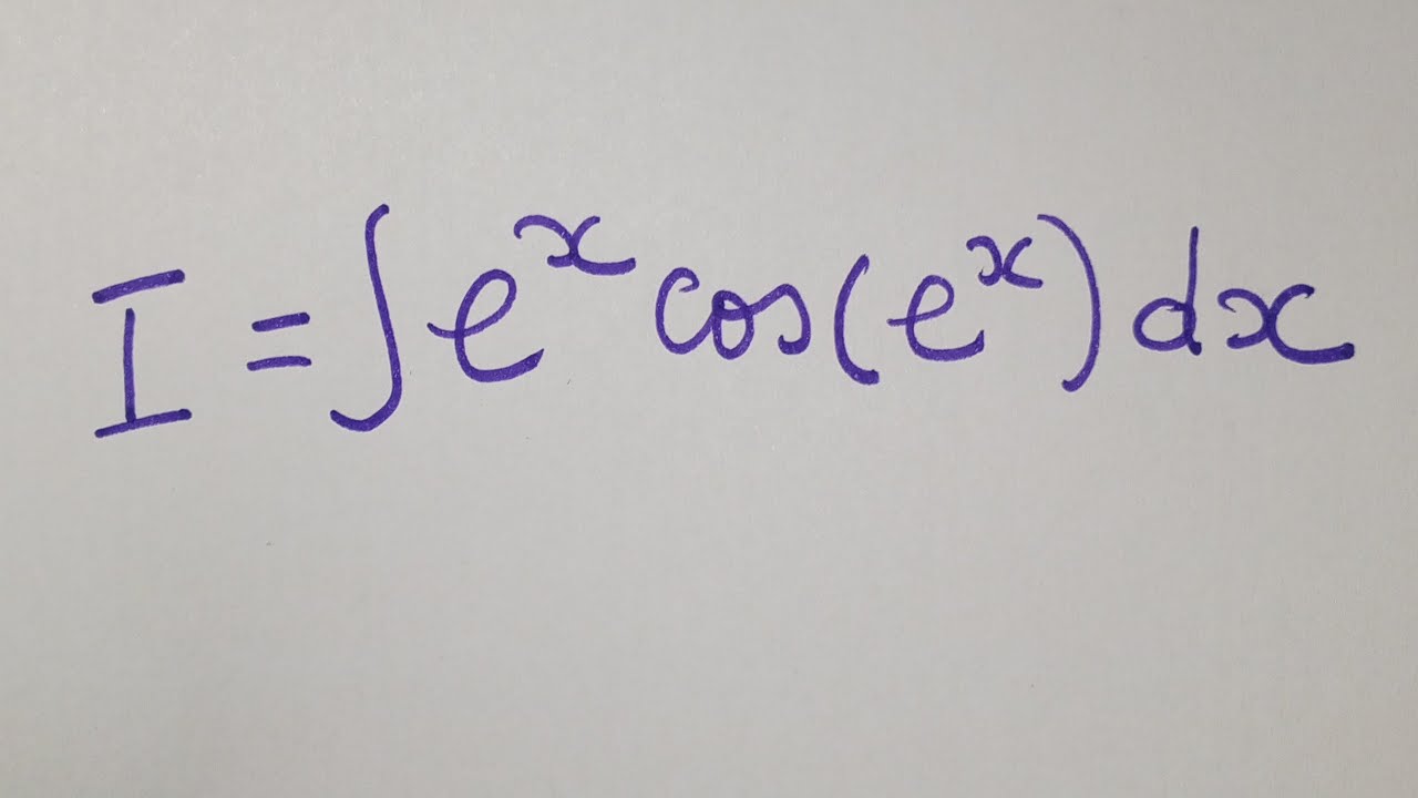 Intégrale primitive de sum (e^xcos(e^x))dx. intégral avec changement de ...