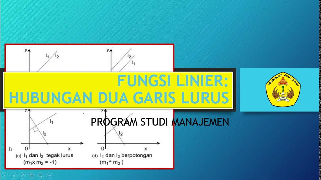Fungsi Linier : Hubungan Dua Garis Lurus - YouTube