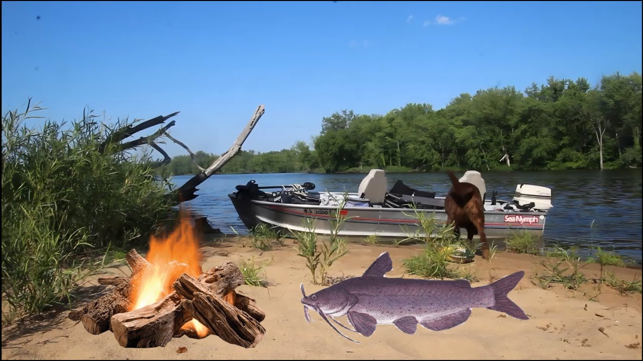 Camping and Fishing on a HIDDEN SANDBAR for BIG Fish! - YouTube
