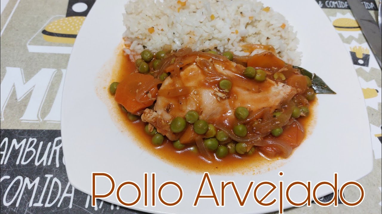 Pollo arvejado. Receta simple, rica y pocos ingredientes super ñami ...