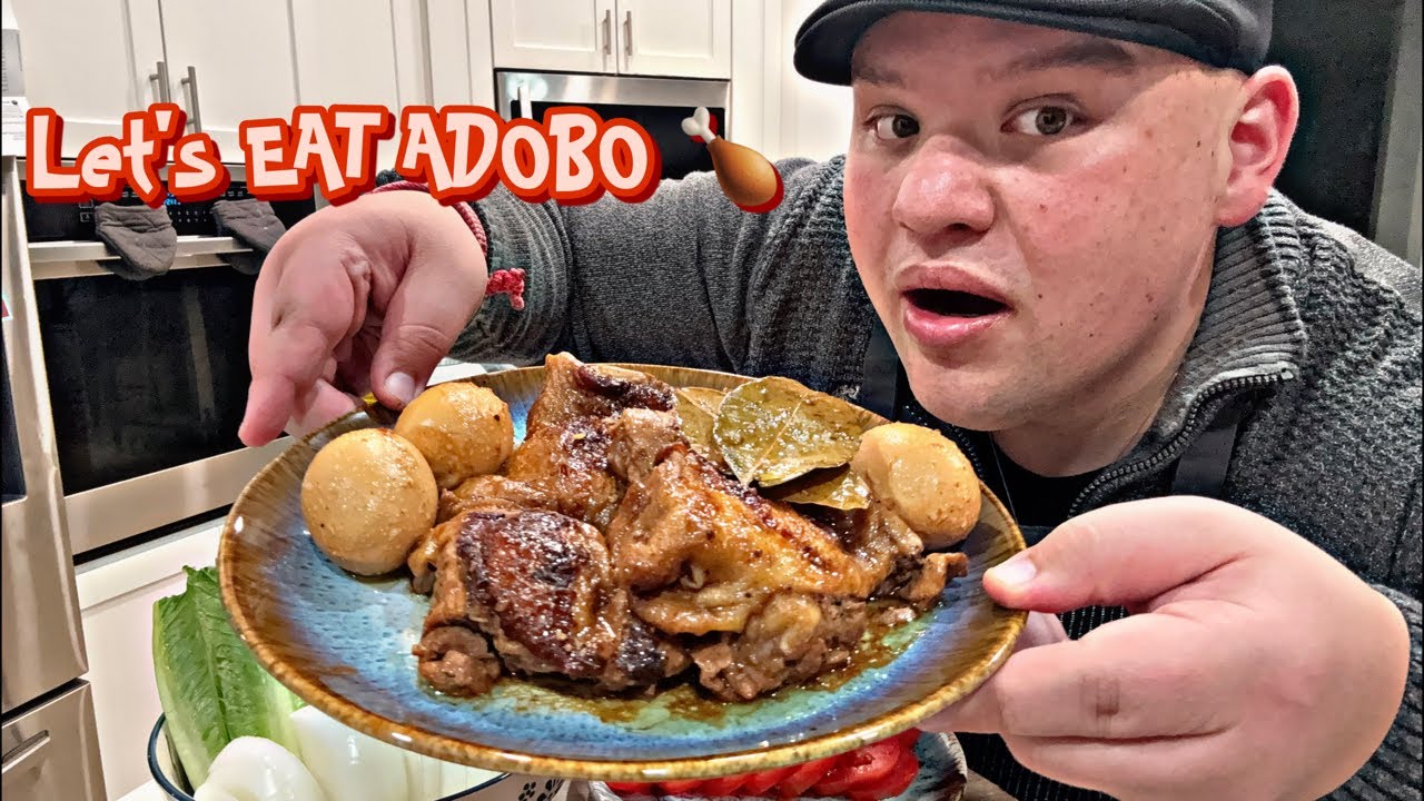 ADOBO CHICKEN 🍗 • LETS EAT LIVE • EATING SHOW @jeremyinthehouse - YouTube