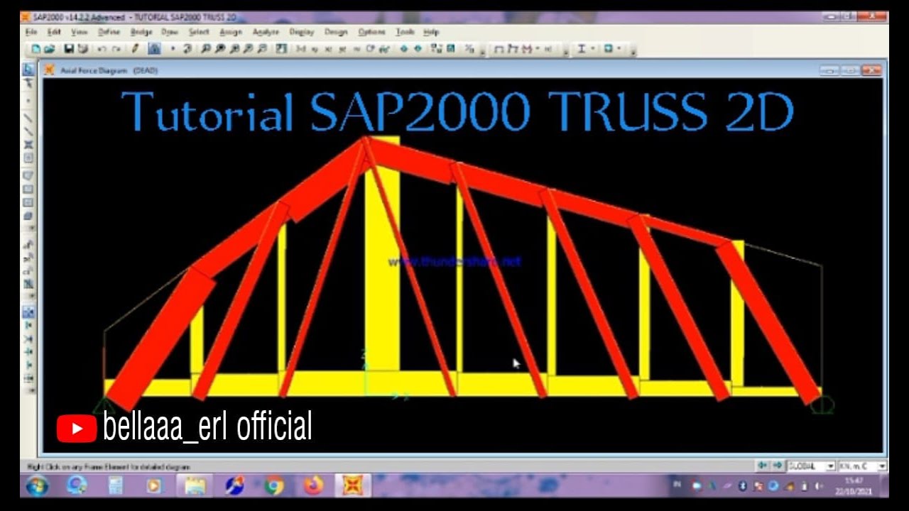 Tutorial SAP2000 Truss 2D Untuk Pemula - YouTube