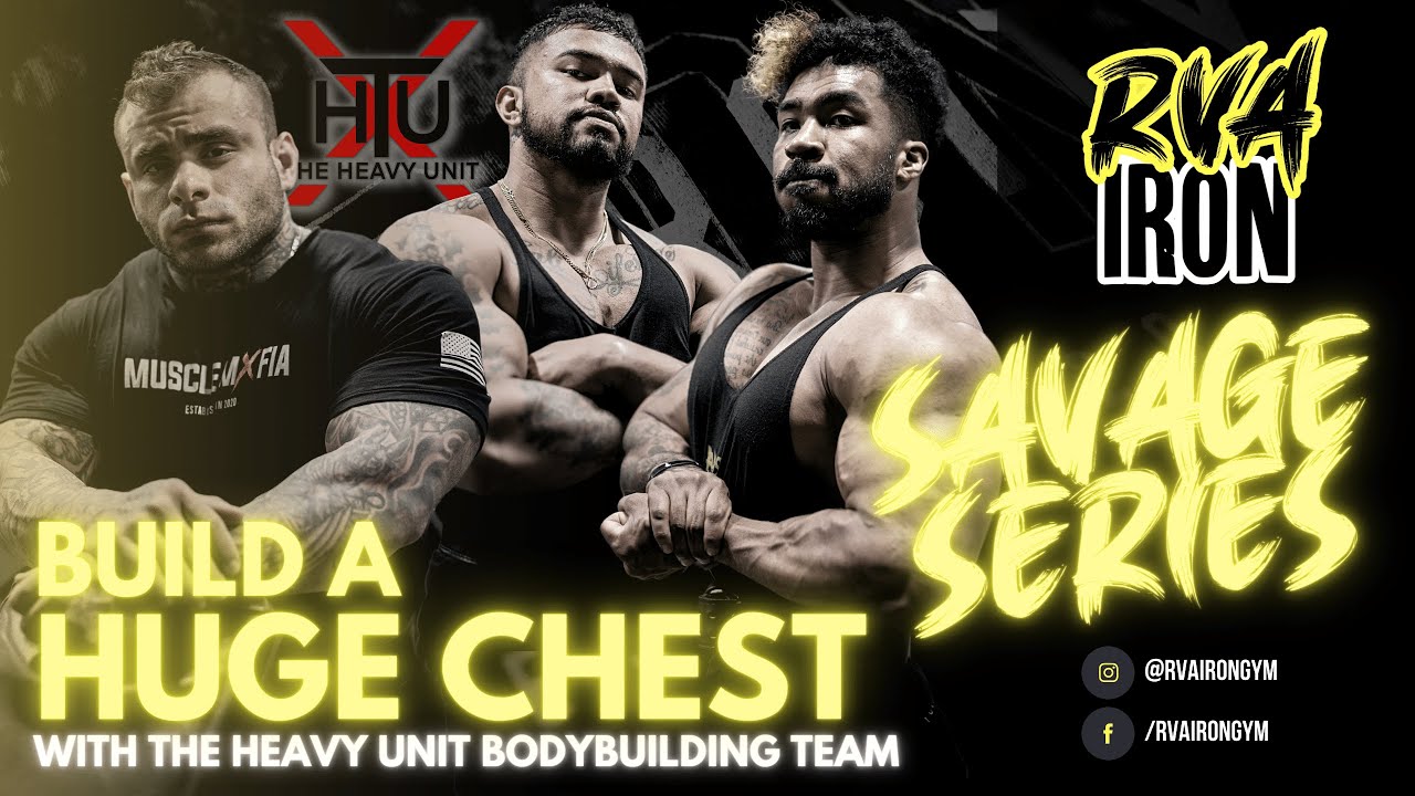 CHEST TRAINING with The Heavy Unit Bodybuilding Team - YouTube