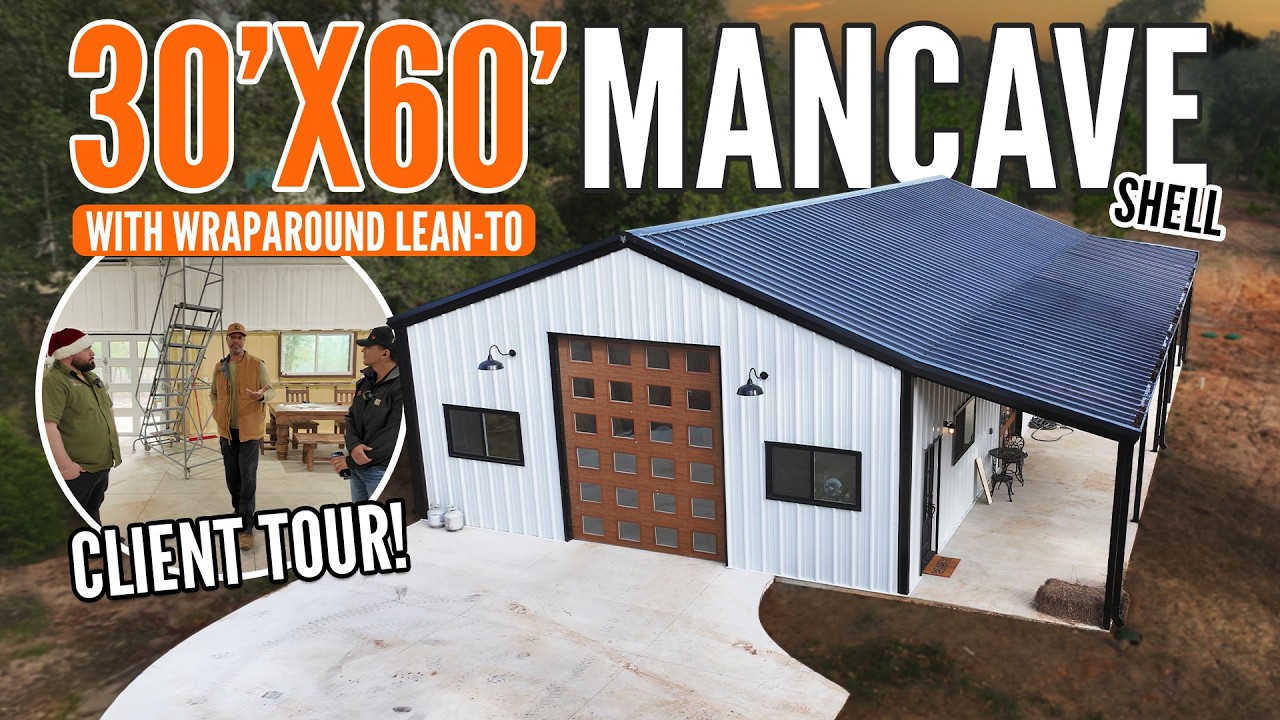 30x60 Fully Custom Mancave Shell | Metal Building Tour & Client Story ...