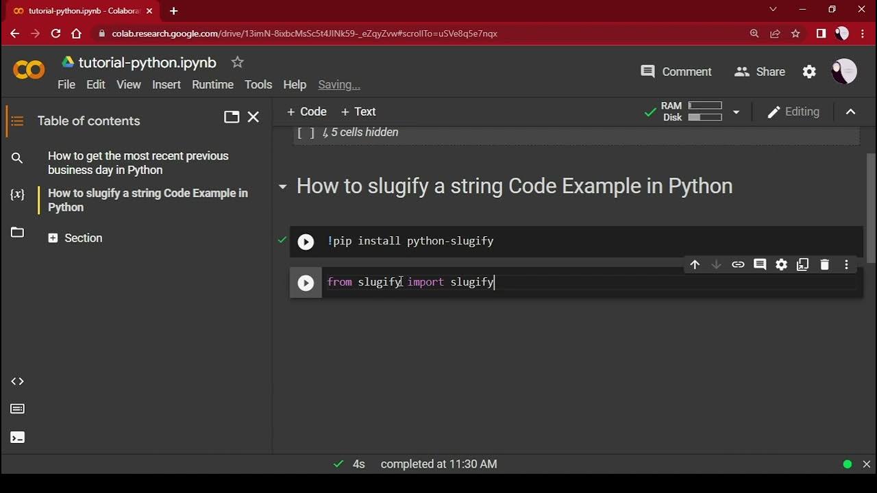 How to slugify a string code example in Python - YouTube
