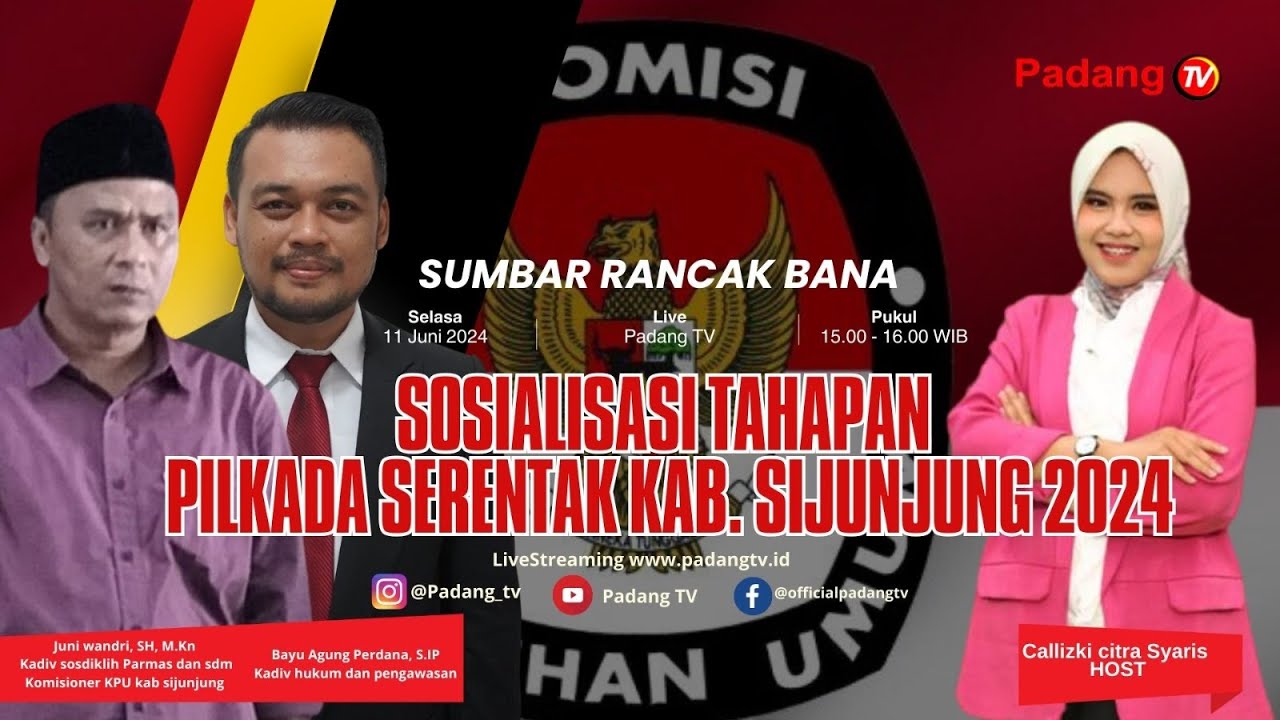 LIVE : Sumbar Rancak Bana - Sosialisasi Tahapan Pilkada Serentak ...