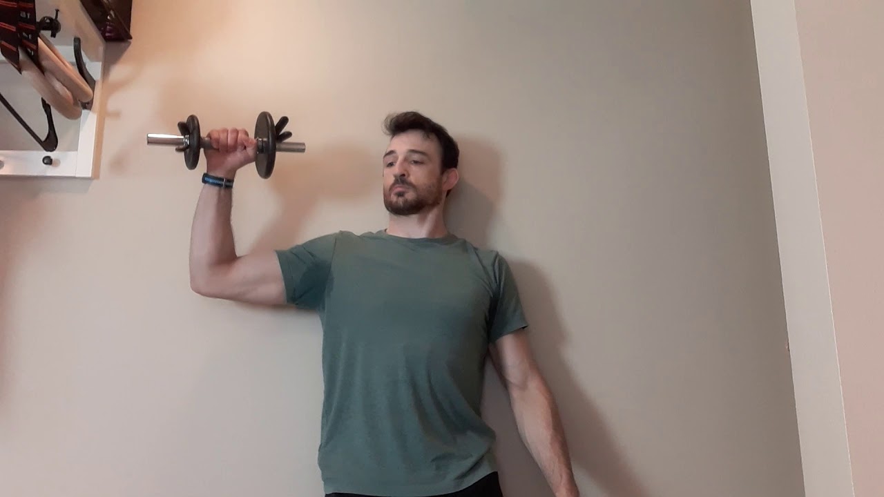 back to wall shoulder rotations - YouTube