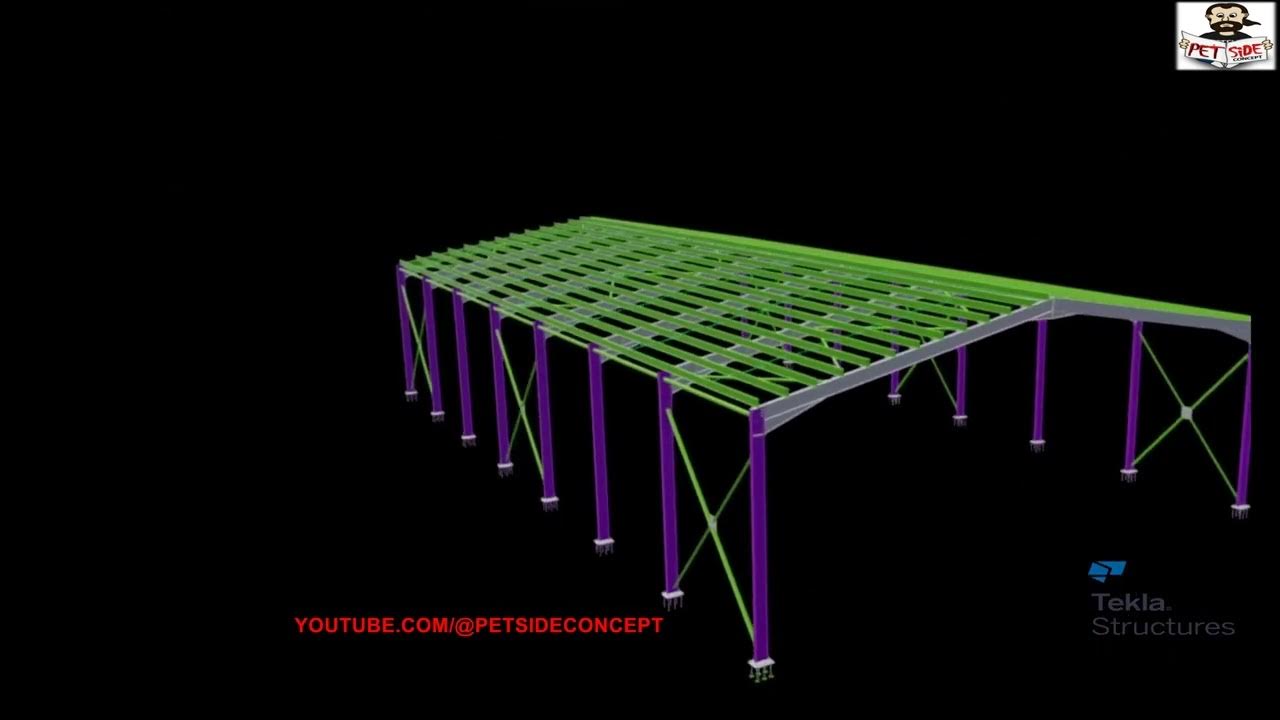 PORTAL FRAME - TEKLA STRUCTURES - part 1 - YouTube