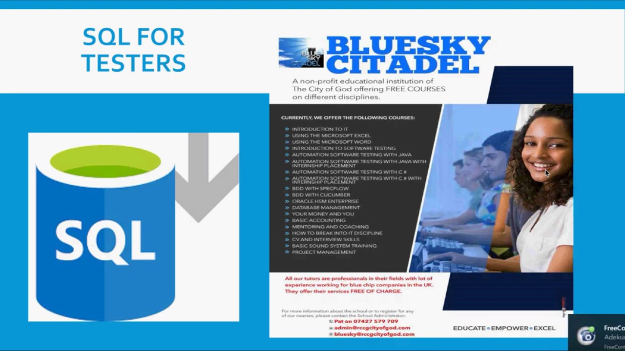 SQL for Testers or Test Analysts - YouTube