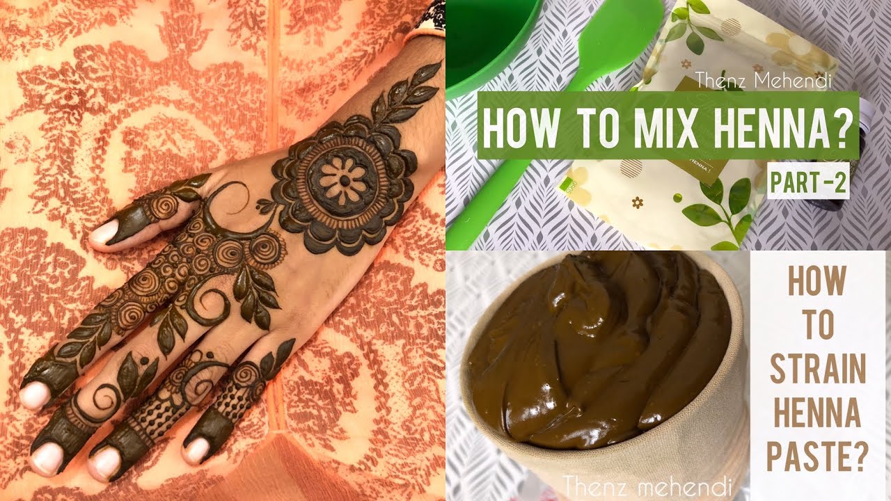 How to mix Henna using electric mixer? || how to strain henna? || T H E ...