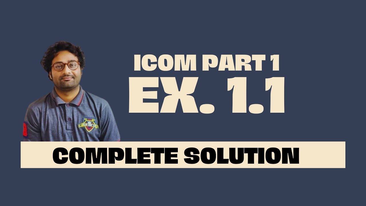 I. Com Part- I Business Mathematics Ex 1.1 Complete | Commerce | M ...