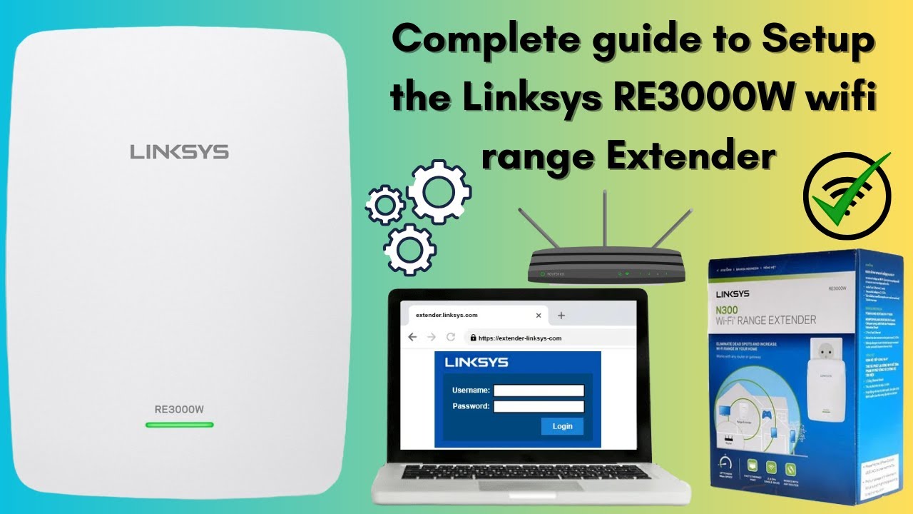 Complete guide to Setup the Linksys RE3000W wifi range Extender - YouTube