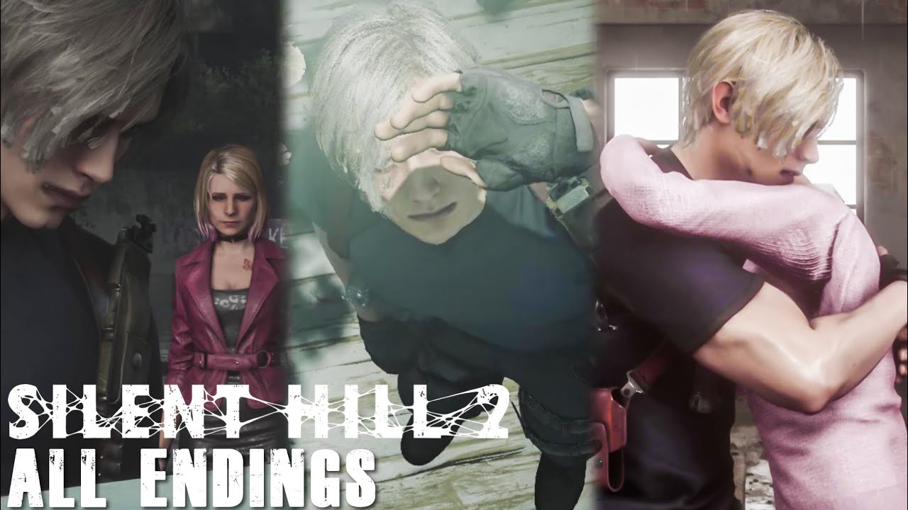 SILENT HILL 2 REMAKE All Endings But It's Leon S. Kennedy - YouTube