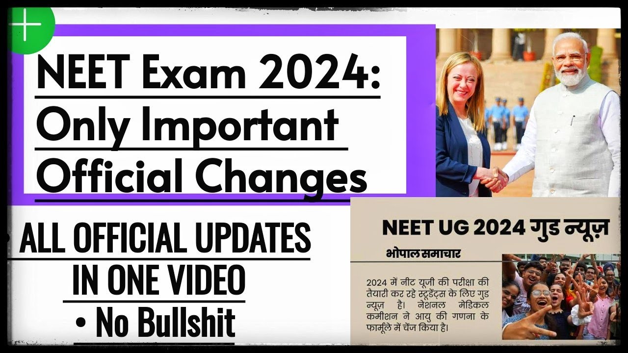 NEET EXAM 2024: IMPORTANT CHANGES ALL OFFICIAL UPDATES IN ONE VIDEO ...