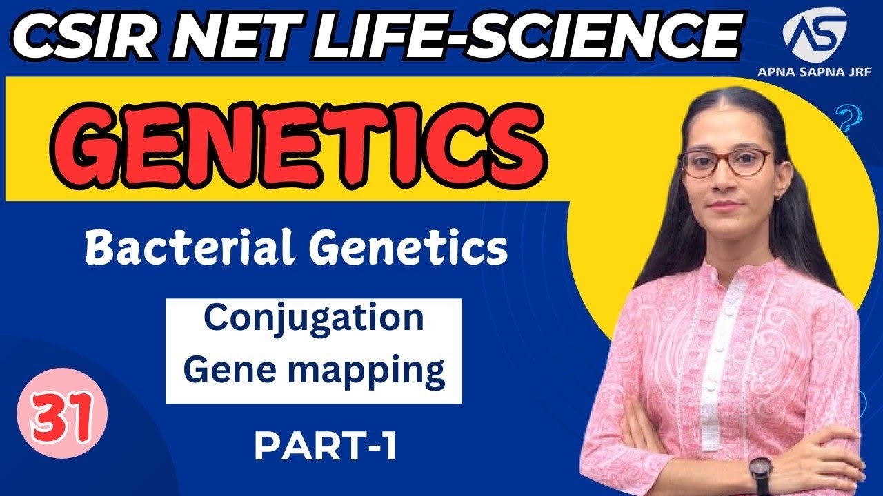 Bacterial genetics | Gene Mapping | CSIR NET LIFESCIENCE #apnasapnajrf ...