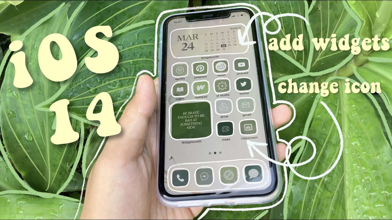 iOS 14 customization 🍃🌞 | quick tutorial | how to change icons and add ...