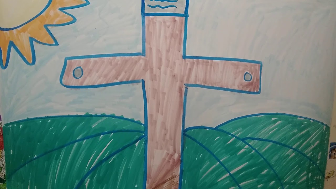 My drawing of the old rugged cross ️ - YouTube