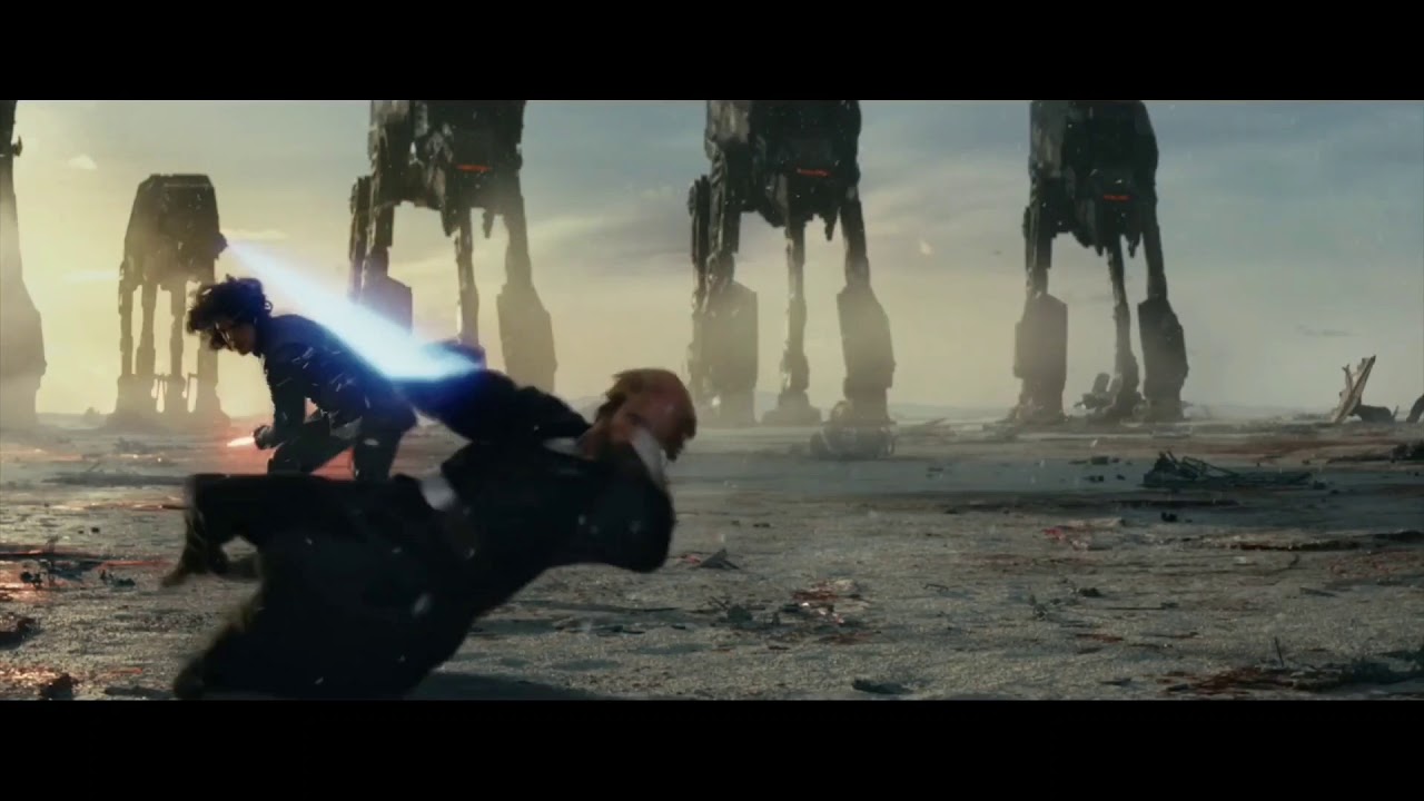 Kylo Ren VS Luke Skywalker (minus slow motion) - YouTube