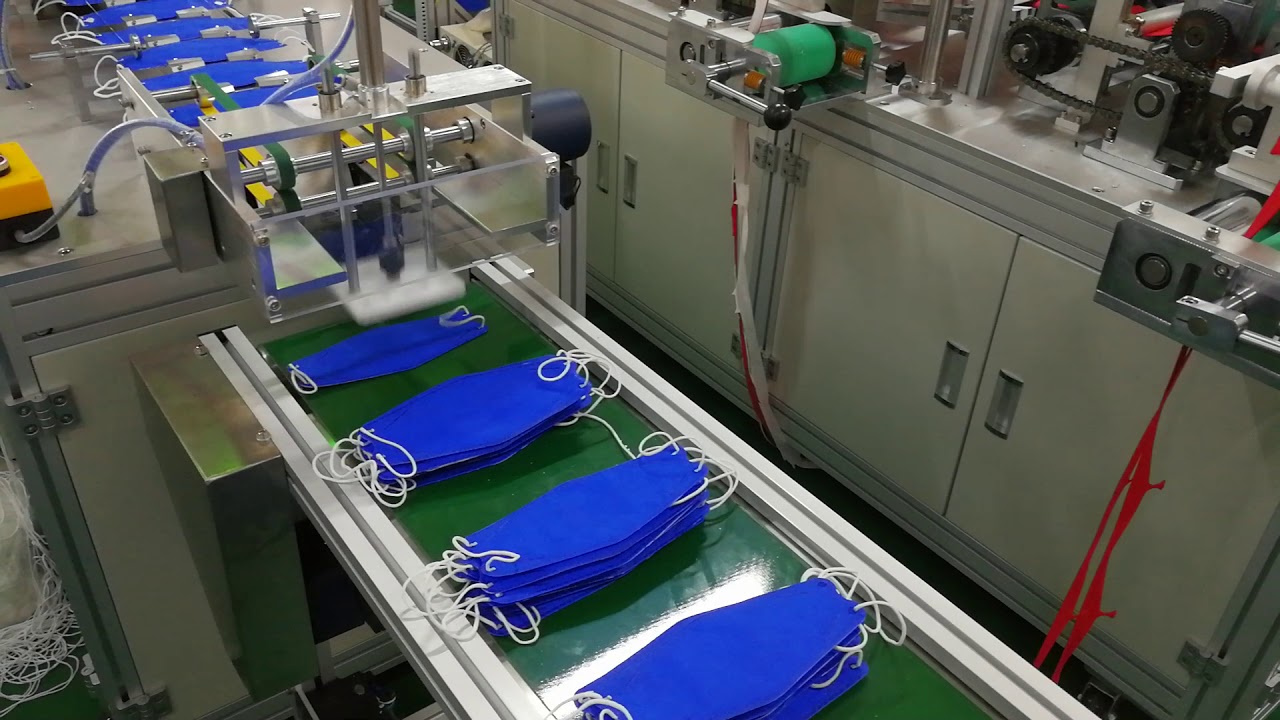 fish type mask earloop welding machine - YouTube