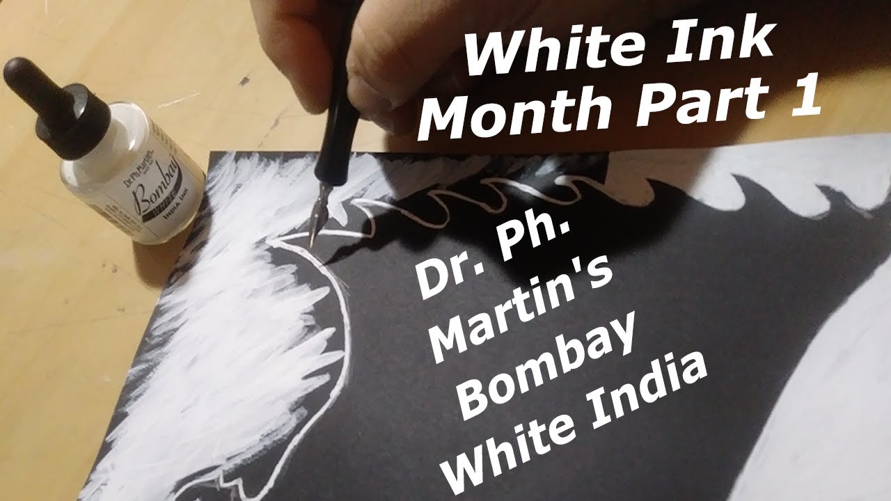 Dr Ph Martin's Bombay White India Ink review - YouTube