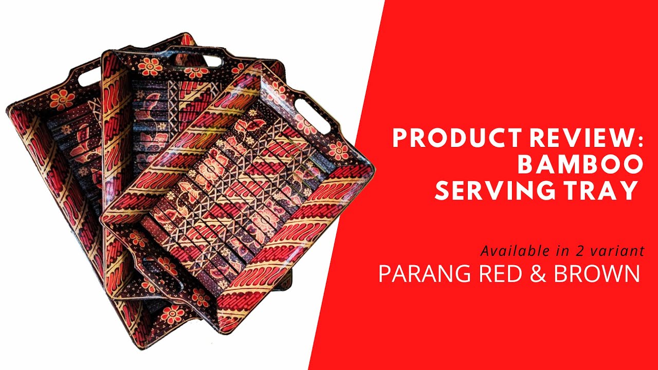 NAMPAN BATIK BAMBU MOTIF PARANG SET SIZE S, M, L (1 PACKAGE) - YouTube