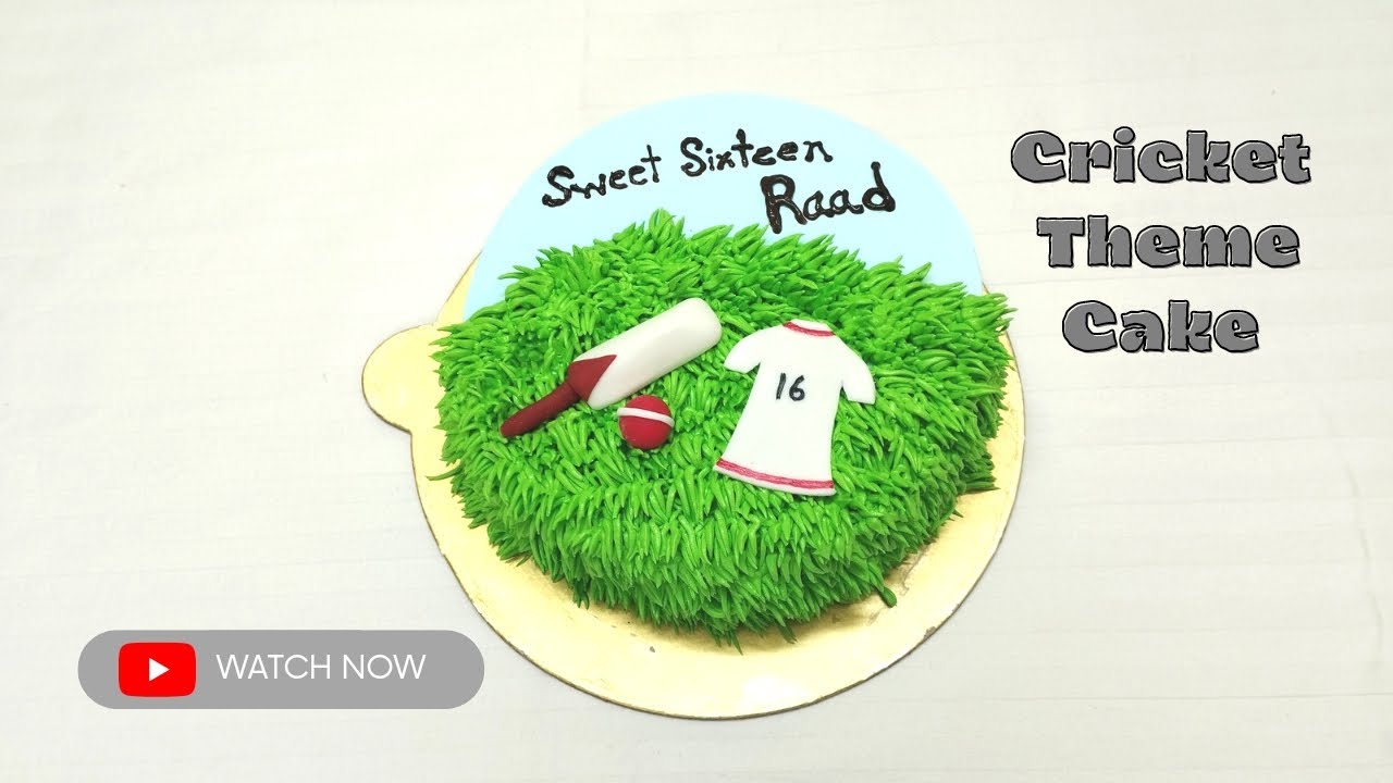 cricket theme cake | Fondant cricket toppers | Cake decorating ...
