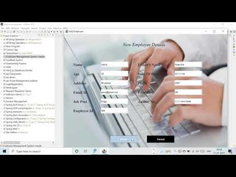 Employee Management System Java Project | Desktop Project | Swing ...
