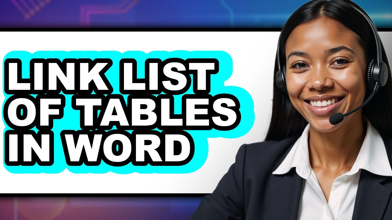 How to Link List of Tables in Word - Step by Step - YouTube