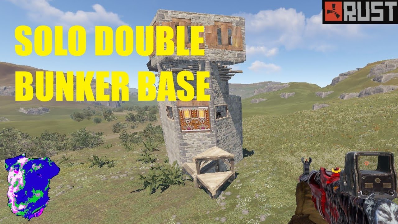 Solo Double Bunker base - Rust 2022 Base Design - YouTube