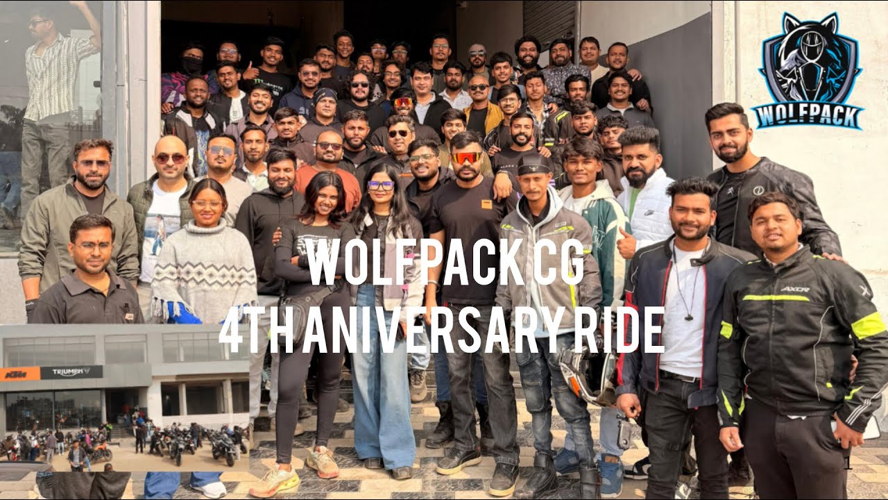 Wolfpack CG 4th Anniversary Ride || 100+ Bikers|| Vroom Wale Vlogs ...