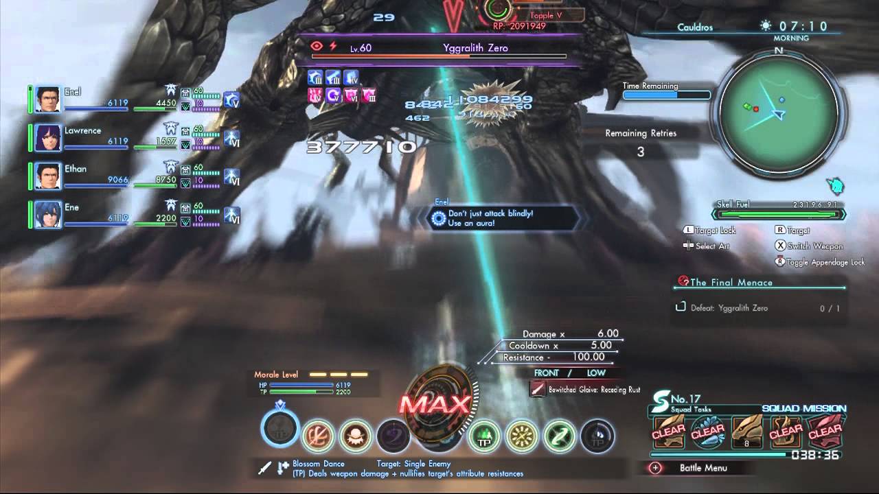 Xenoblade Chornicles X- Yggralith Zero 11,522 RP Kill - YouTube