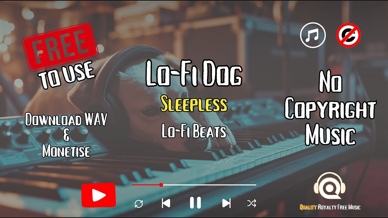 Sleepless - Lo-Fi Dog | Lo-Fi Beat Free Background Music for YouTube ...