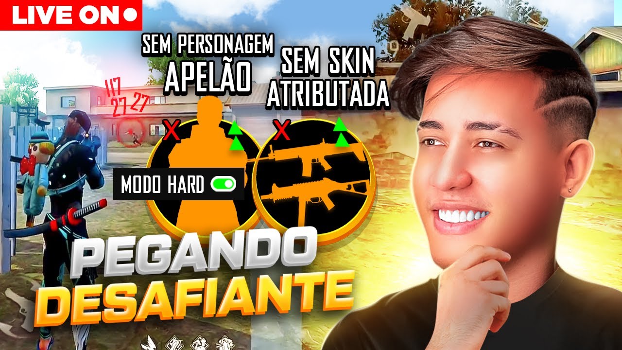 LEVELUP AO VIVO 💙 PEGANDO DESAFIANTE SOLO 💙 FREE FIRE MOBILE 💙 - YouTube