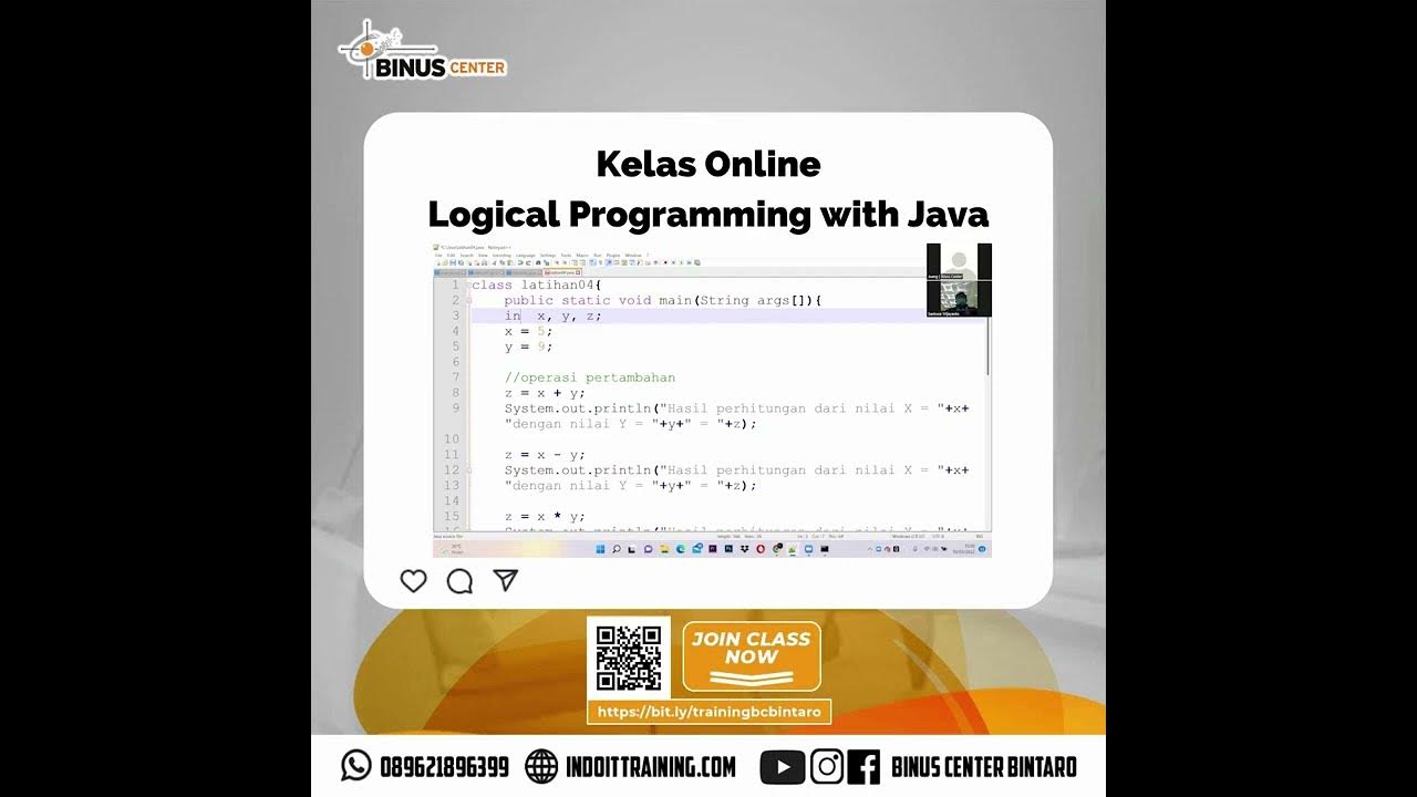 Kelas Online Logical Programming with Java - Binus Center Bintaro - YouTube