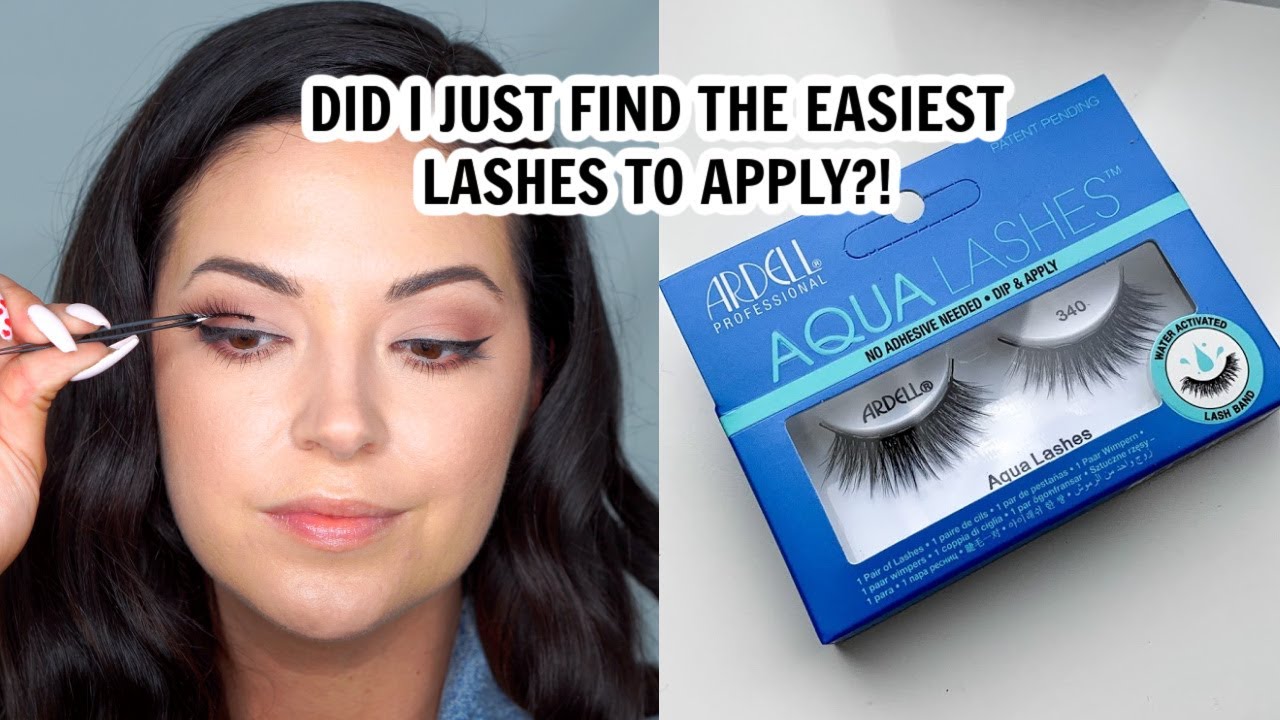 ARDELL AQUA LASHES || NO ADHESIVE NEEDED!! - YouTube