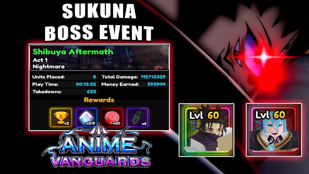 Sukuna Boss Event with Only 2 Damage Units *4 SLOTS* | Anime Vanguards ...