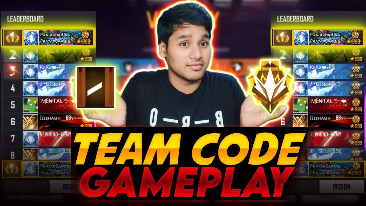FREE FIRE INDIA LIVE 💜 TEAM CODE GAMEPLAY WITH PRATAPGAMING🔥 🔴💜 Hindi - #cspushlive #teamcode ...