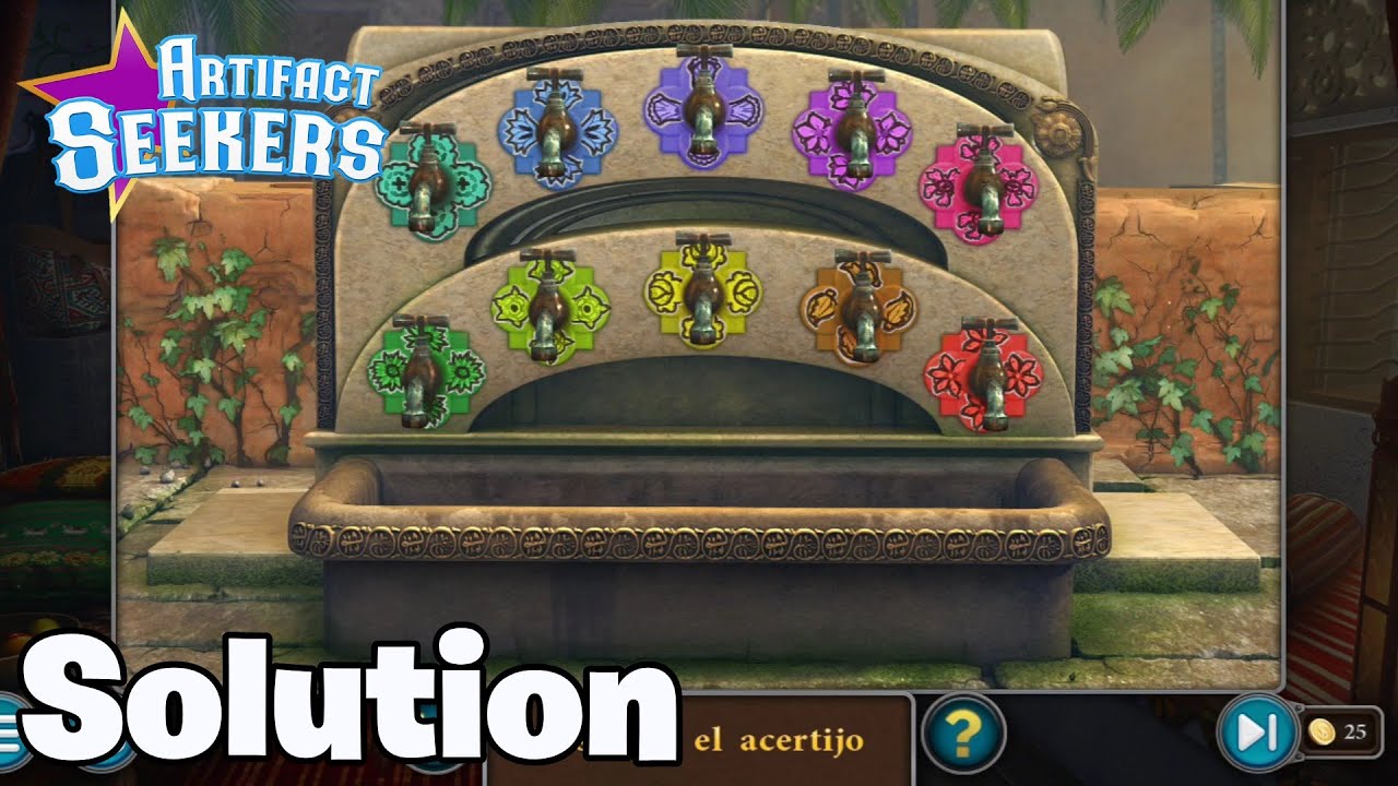 Artifact Seekers - Mini Game Puzzle 5 Faucets - Solution - YouTube