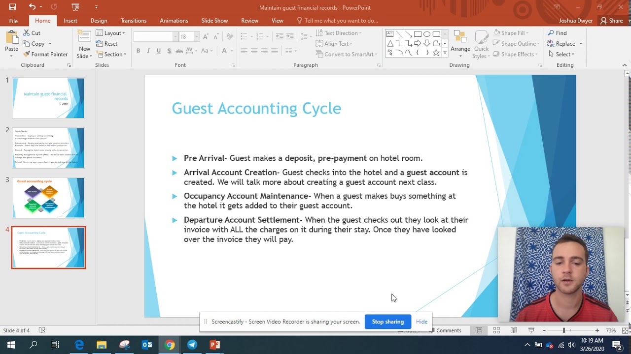 G12 Maintain Guest Financial Records Lesson 2 Part 2 March 26 - YouTube
