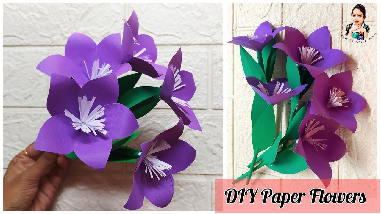 How To Make Beautiful Flowers With Paper | DIY Handmade Paper Flower ...