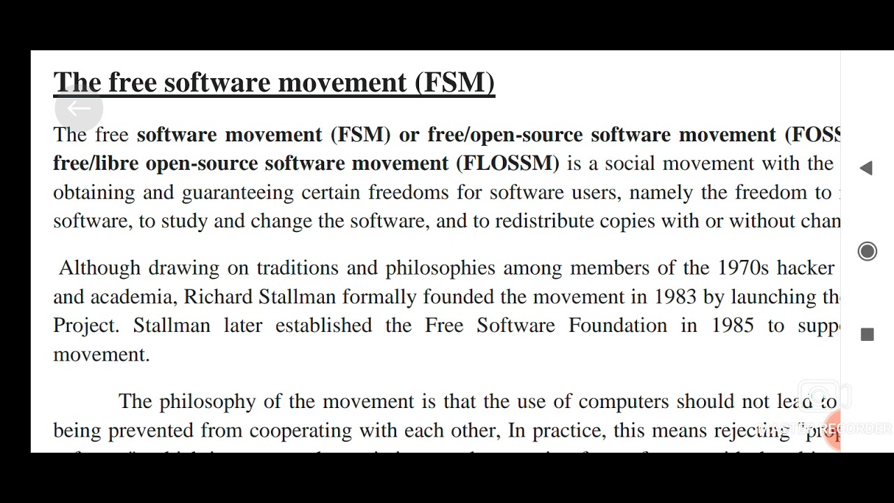 The free software movement - YouTube