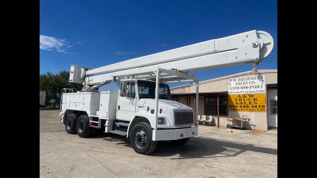 2002 FREIGHTLIGNER 70 FT BUCKET TRUCK WITH LOW LOW 10K MILES HI RANGER ...