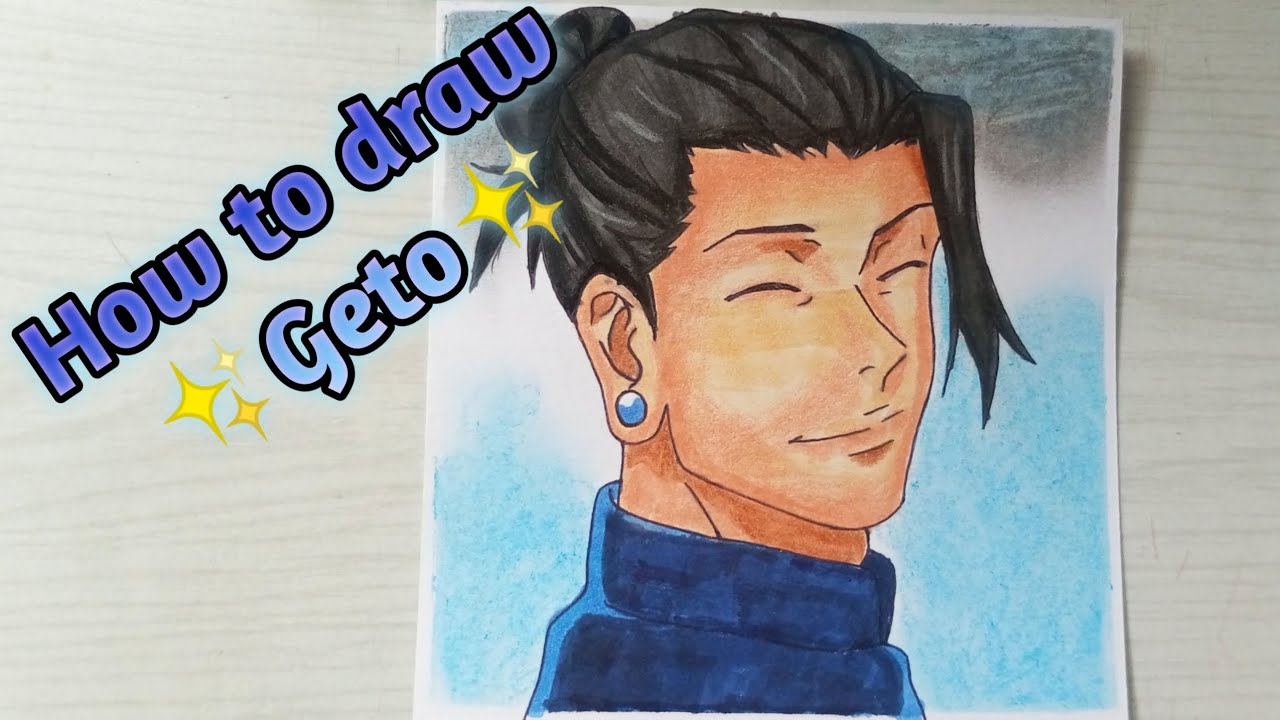 How to draw Geto Alcohol markers #jjk #abzaldrawing - YouTube