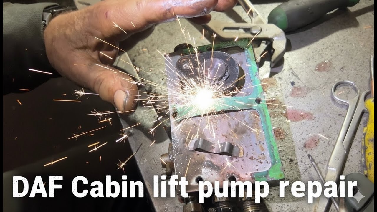 DAF Cabin lift pump repair #repair #daf - YouTube