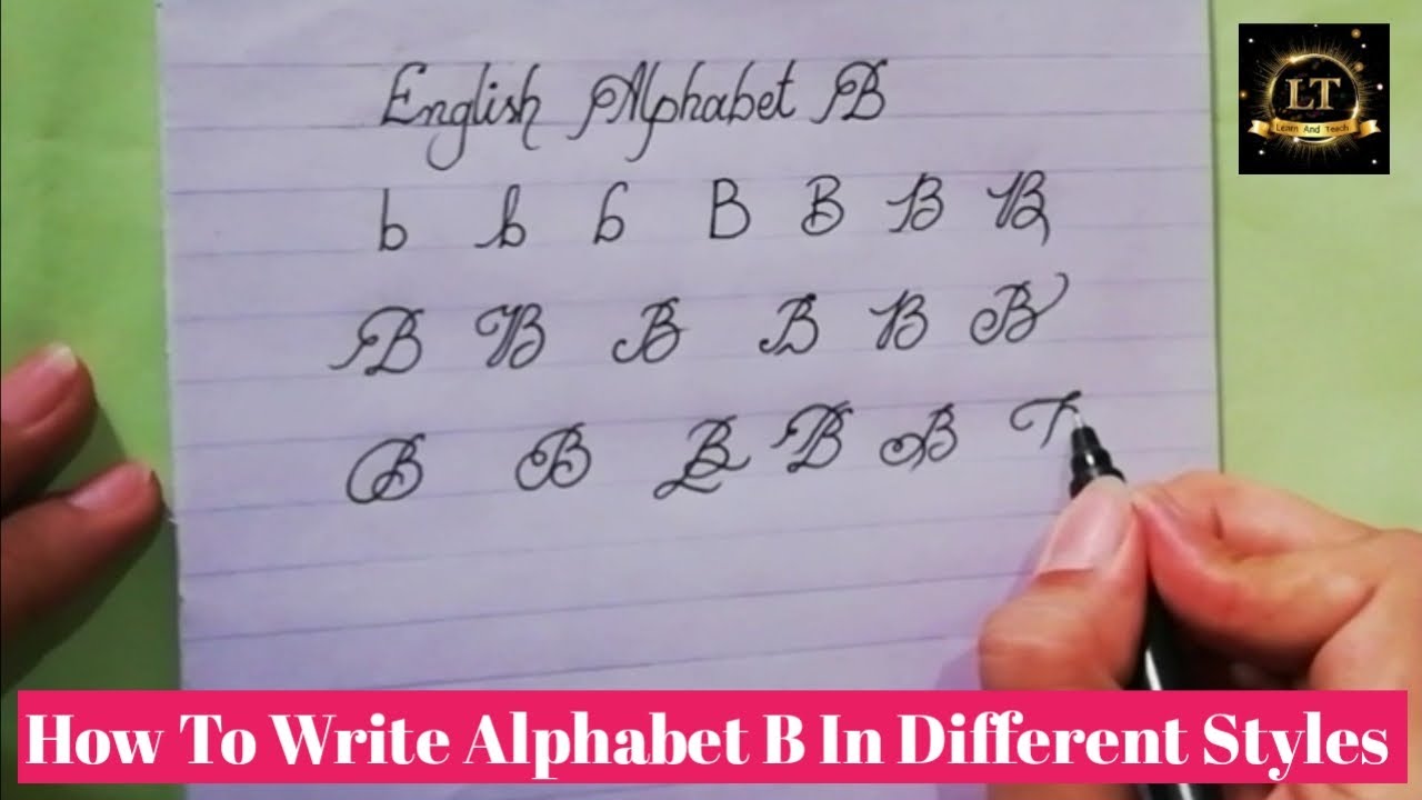 How To Write Letter B In Style How To Write A Lowercase Cursive b How To Write Letter B In Style How To Write A Lowercase Cursive b