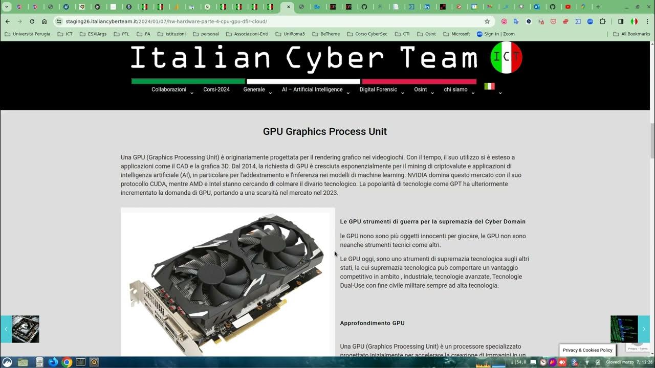 Digital Forensic: HW Hardware Sezione 4 - CPU GPU CODE - YouTube
