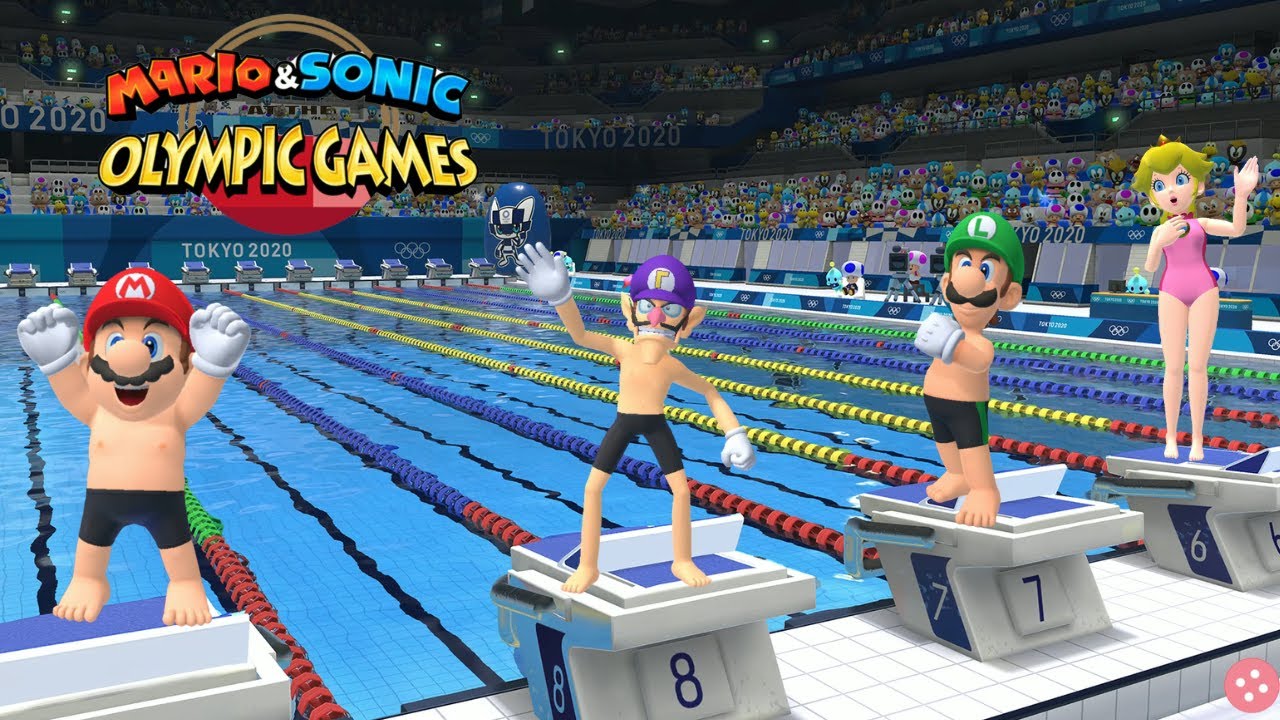 Mario & Sonic At The Olympic Games Tokyo 2020 (Swimming) Mario Peach ...