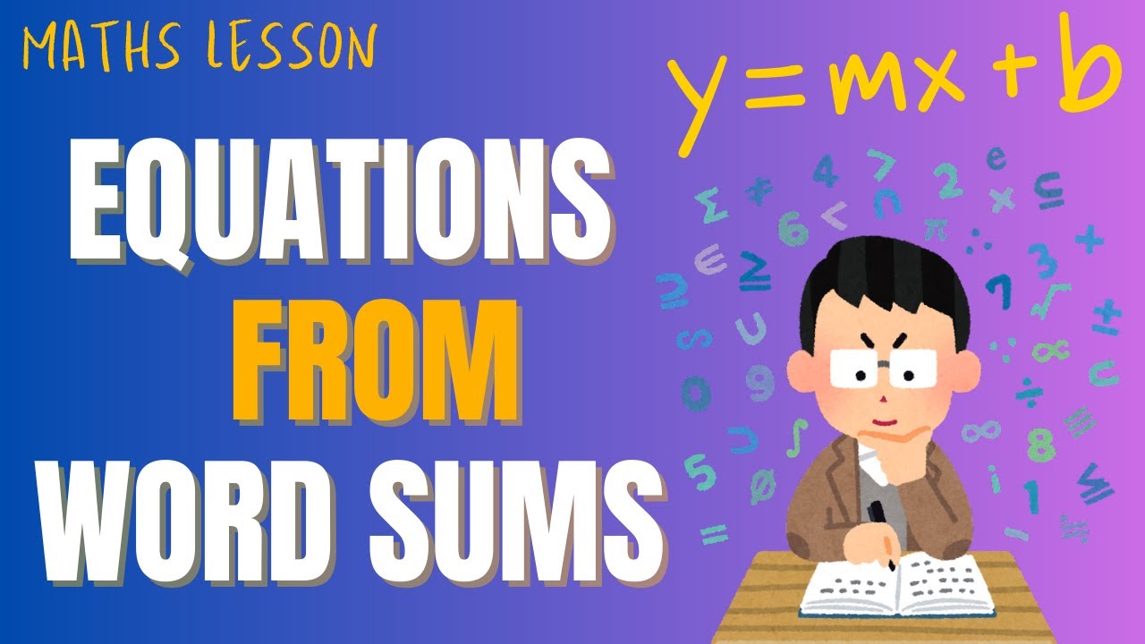 How to Form EQUATIONS from Word Sums - YouTube