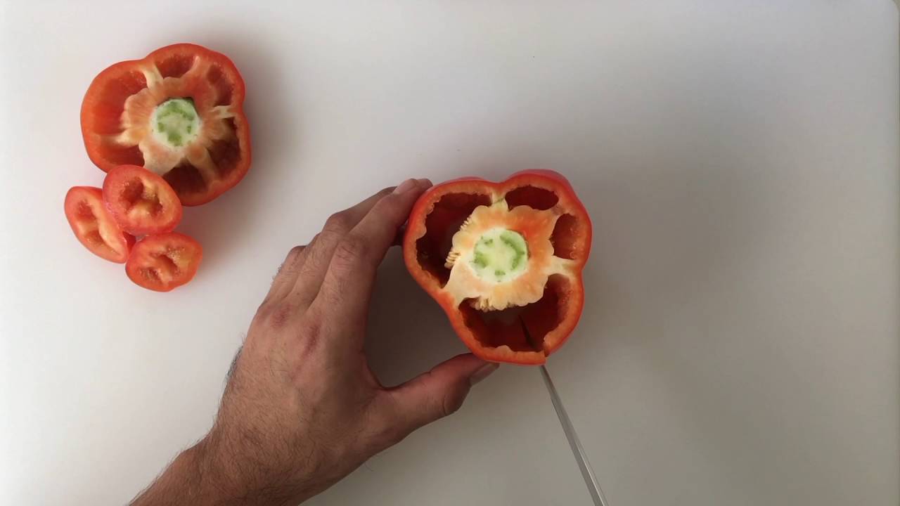 How to Core a Bell Pepper - YouTube