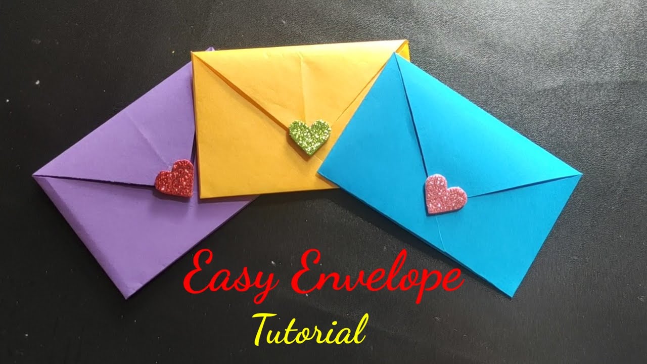 How to make paper Envelope -No glue or tape // very easy envelope ...